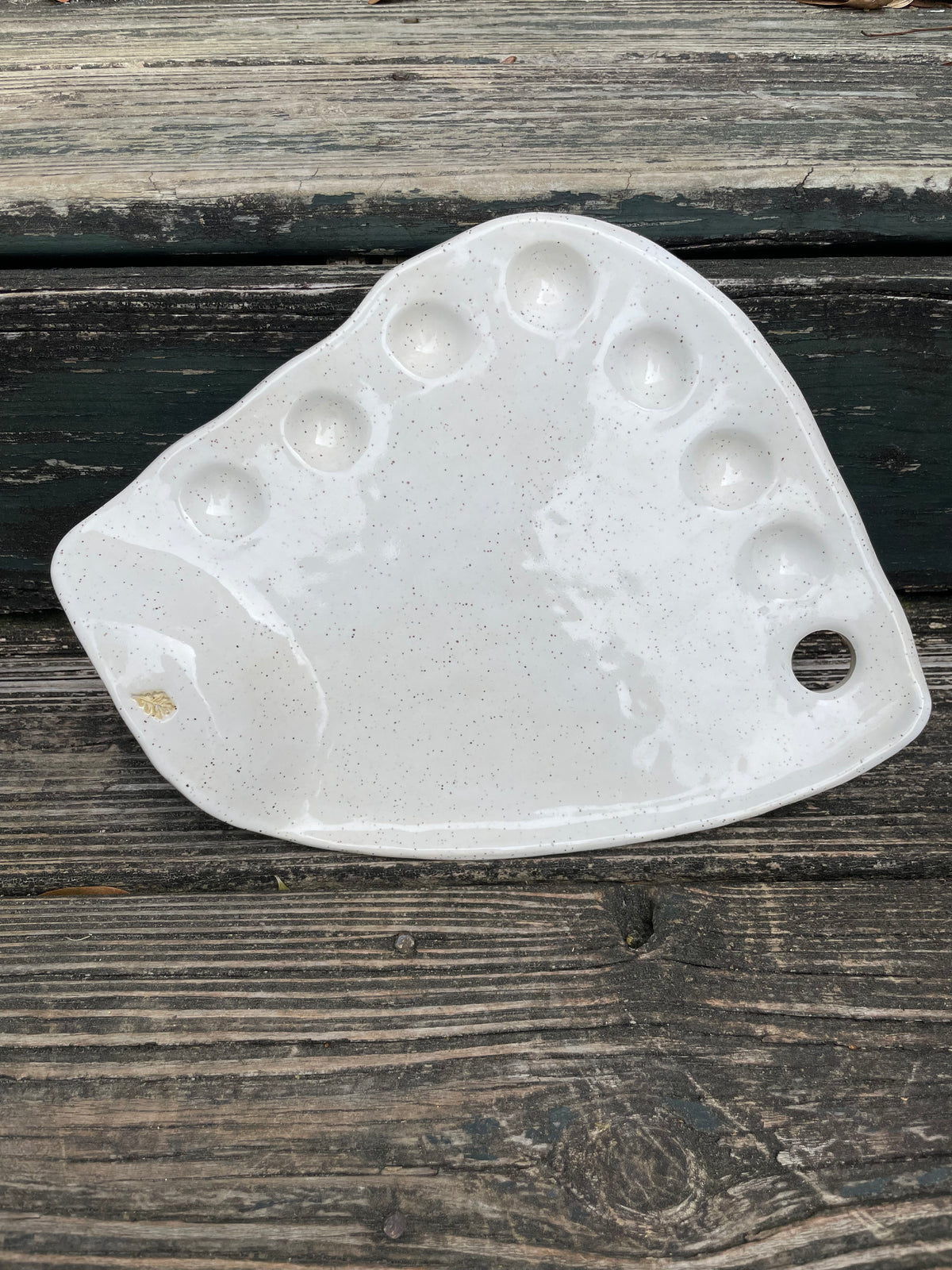 7 Reservoir Ceramic Paint Palette | Thumb Hole– otherside ceramics